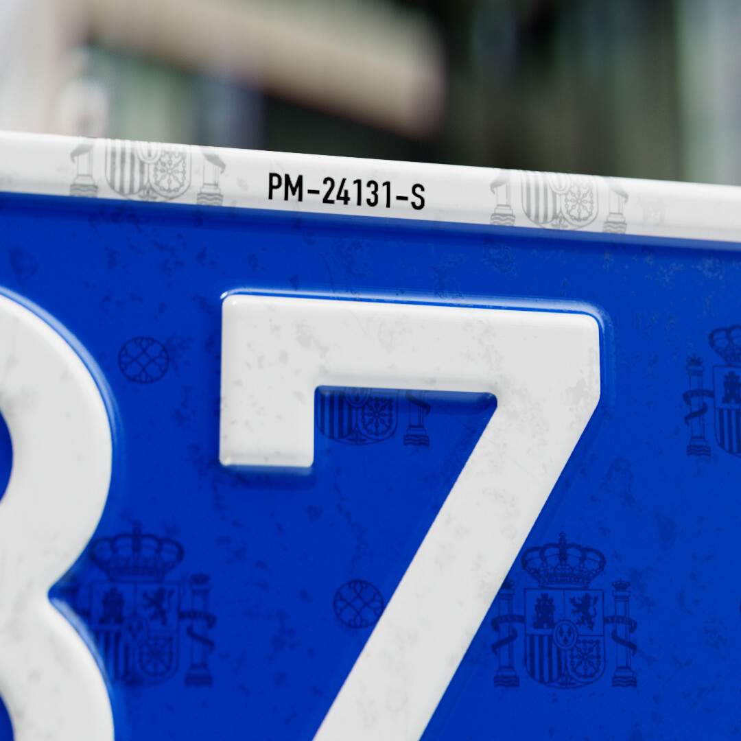 ArtStation - Spanish Number Plate GENERATOR (Real World Details ...