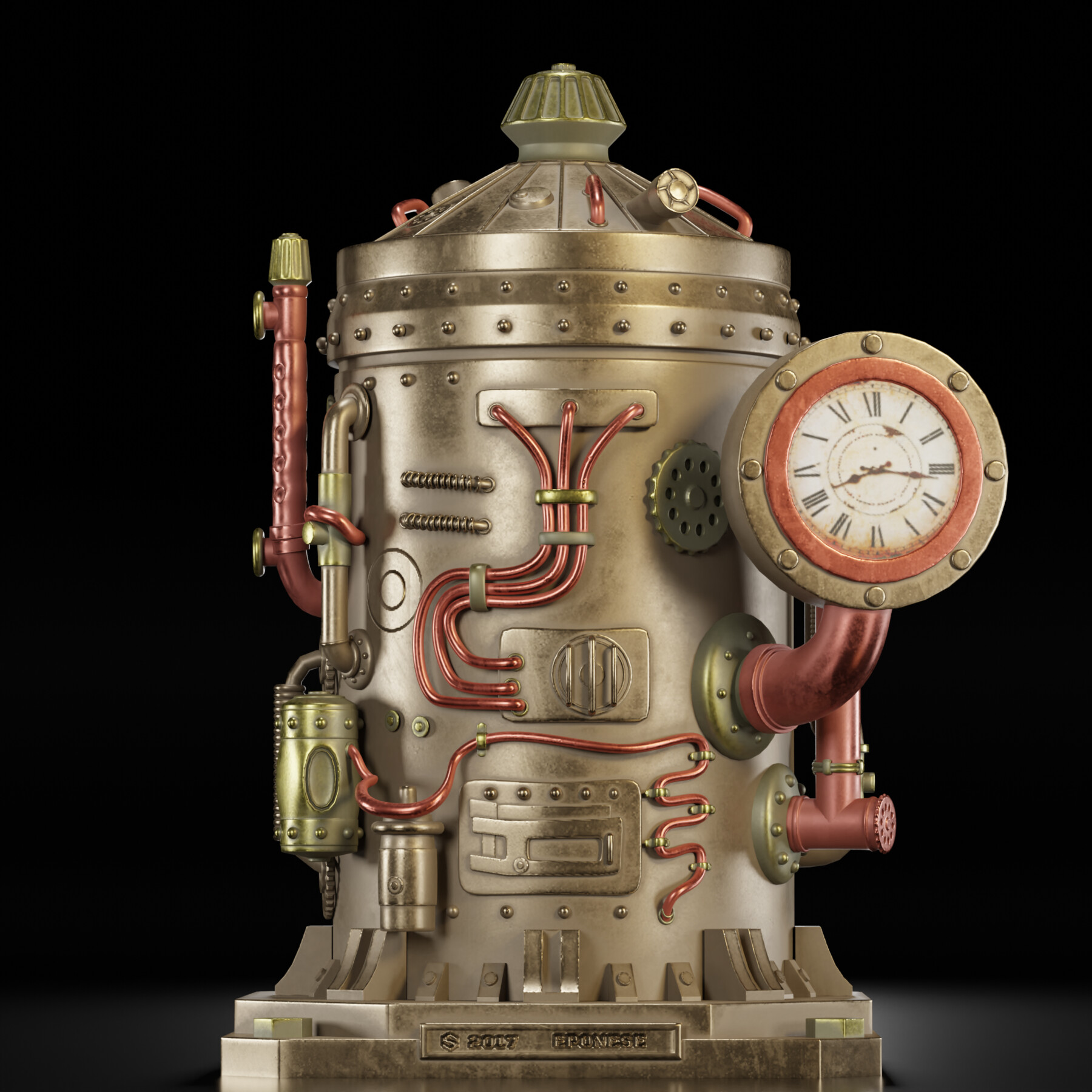 ArtStation - Time Displacement Capsule Clock and Pen Pot Figurine home ...