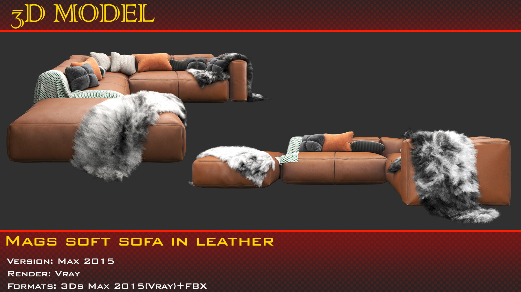 ArtStation - leather sofa | Resources