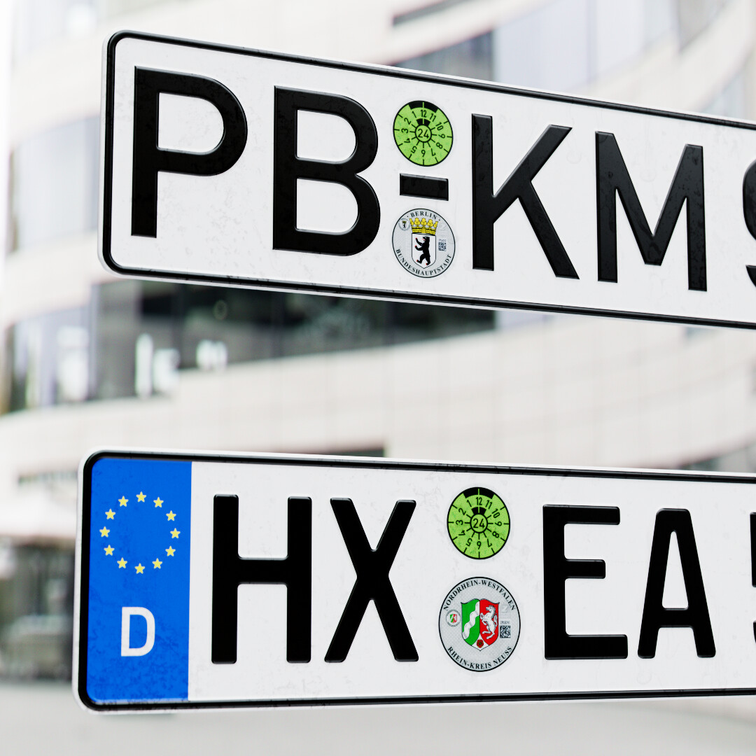 ArtStation - European Number Plate GENERATOR (Real World Details ...