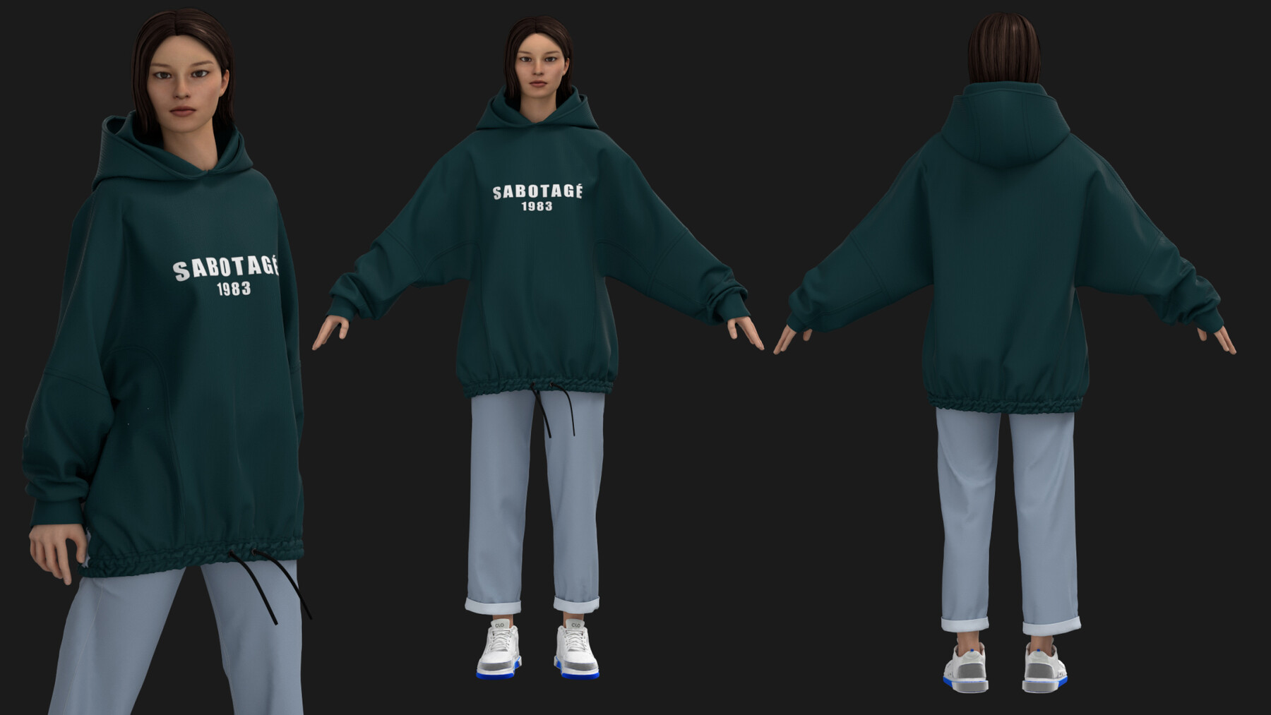 ArtStation - Unisex hoodie Outfit | Game Assets