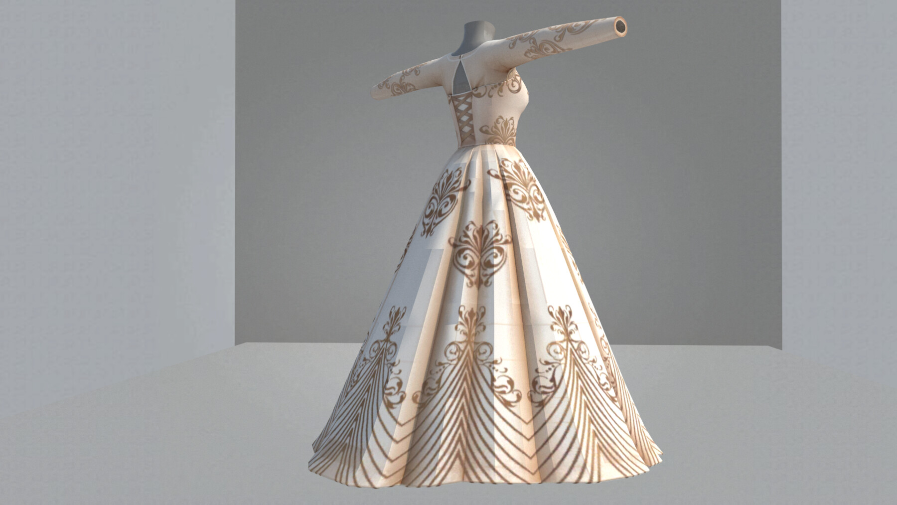 ArtStation - Big waves fold dress dress cartoon clothing suits | Resources