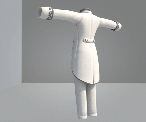 ArtStation - Elegant white cartoon clothing suits the groom suit ...