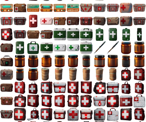 ArtStation - 121 Healing items | Game Assets