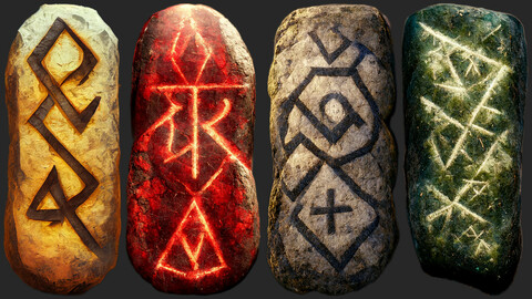 ArtStation - 100 Runestone Pack | Game Assets