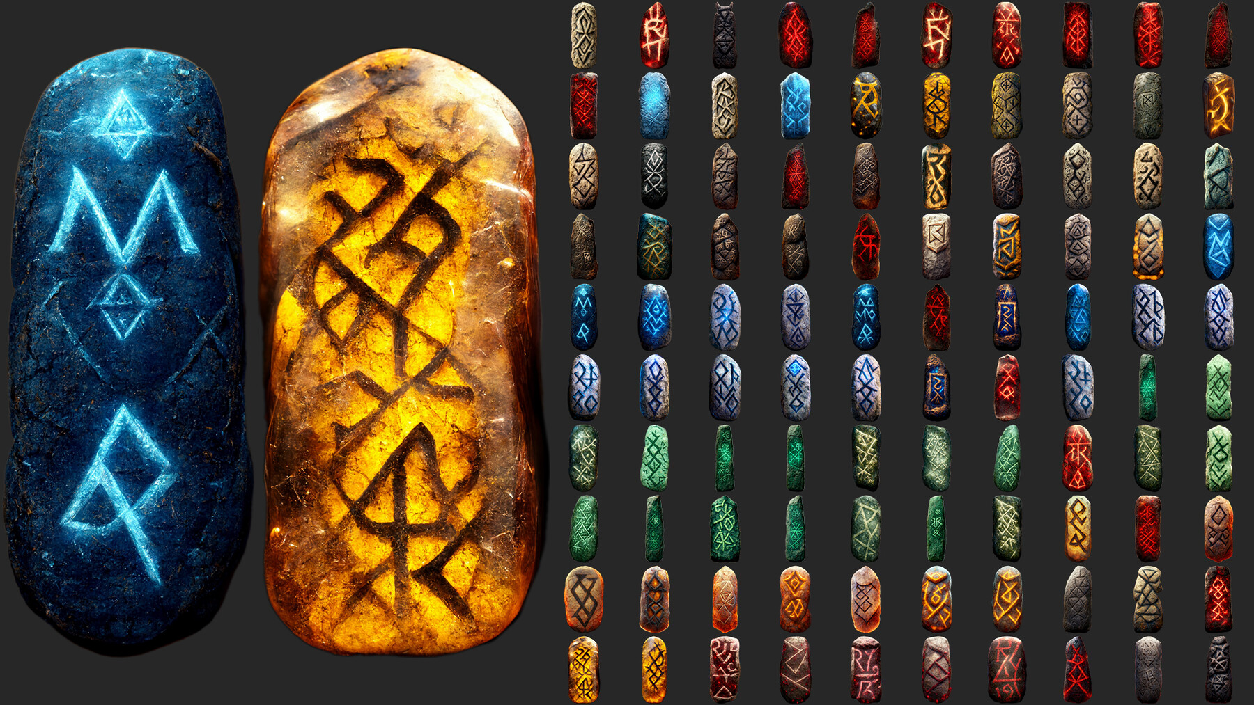ArtStation - 100 Runestone Pack | Game Assets
