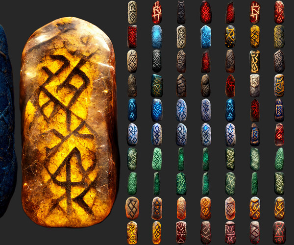 ArtStation - 100 Runestone Pack | Game Assets