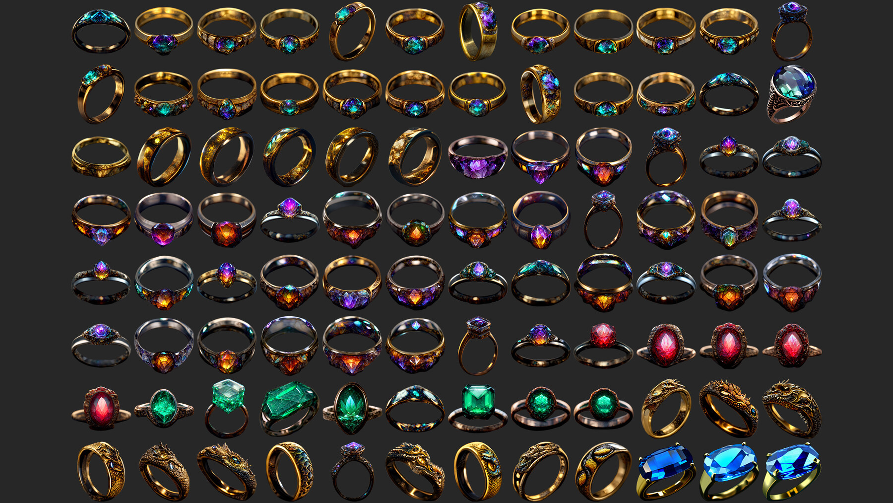 ArtStation - 146 Rings | Game Assets