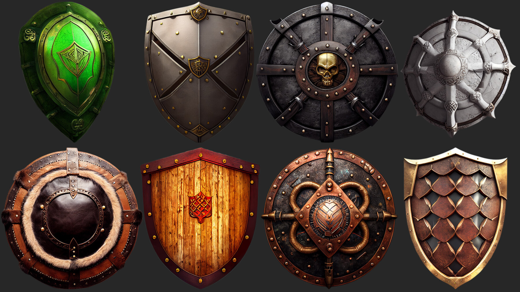 ArtStation - 256 Shields | Game Assets