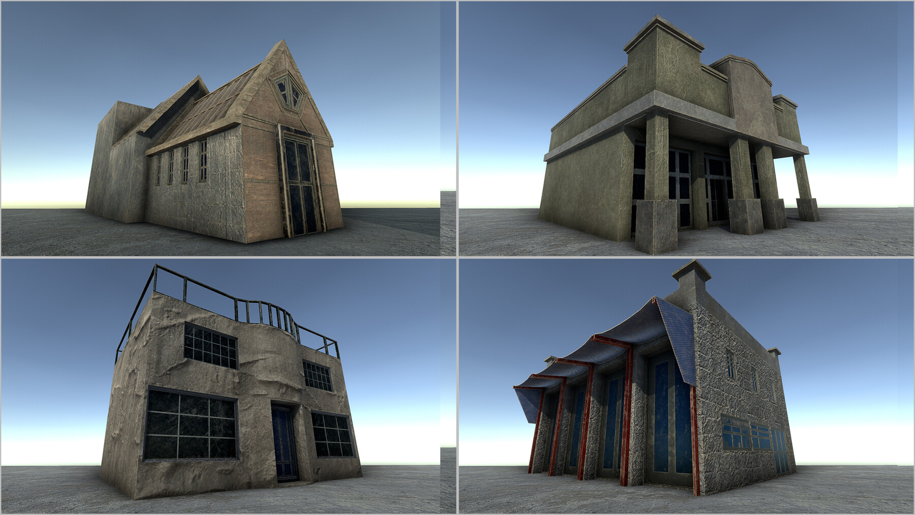 Artstation 42 Buildings Game Assets Ue And Unity Game Assets