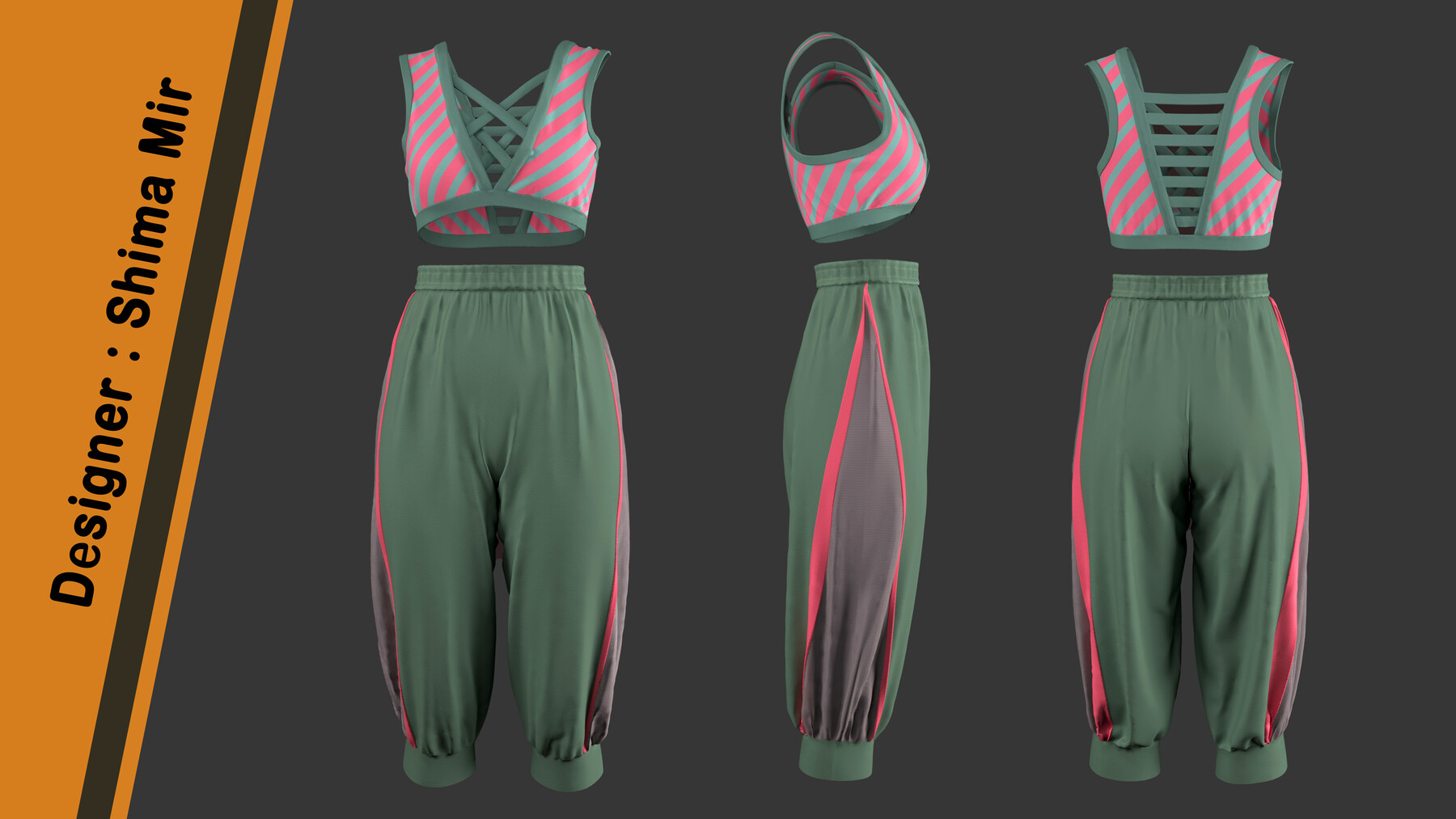 ArtStation - 3 Sportswear set +Textures | Game Assets