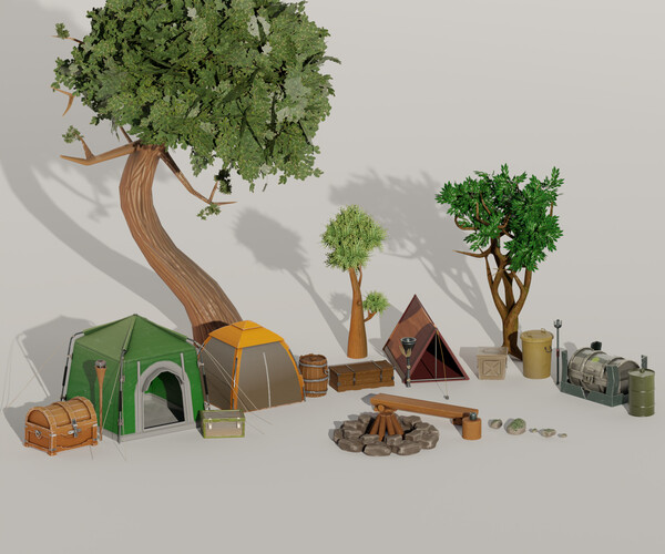 ArtStation - Fantasy camping game kit Unreal engine ready | Game Assets