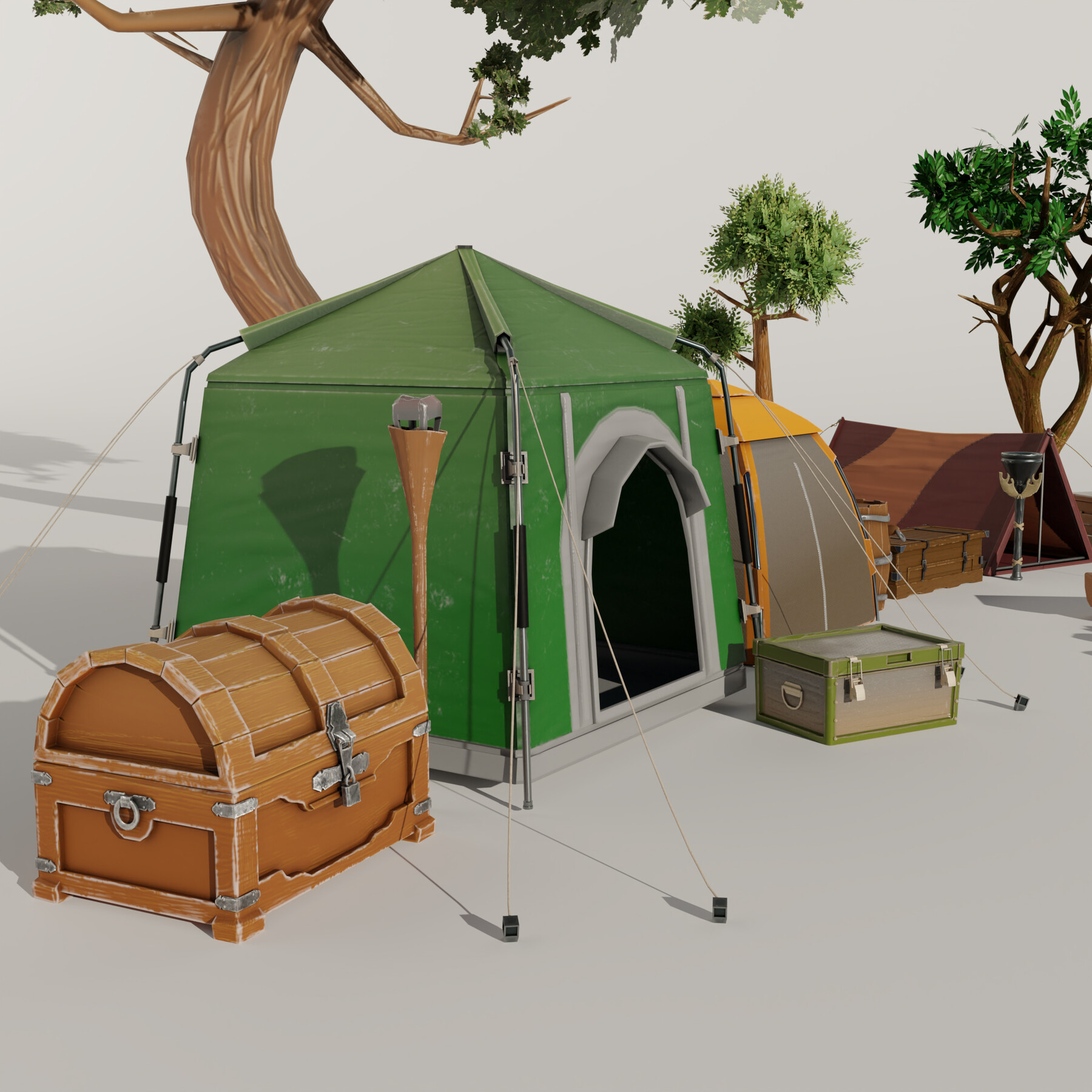 ArtStation - Fantasy camping game kit Unreal engine ready | Game Assets