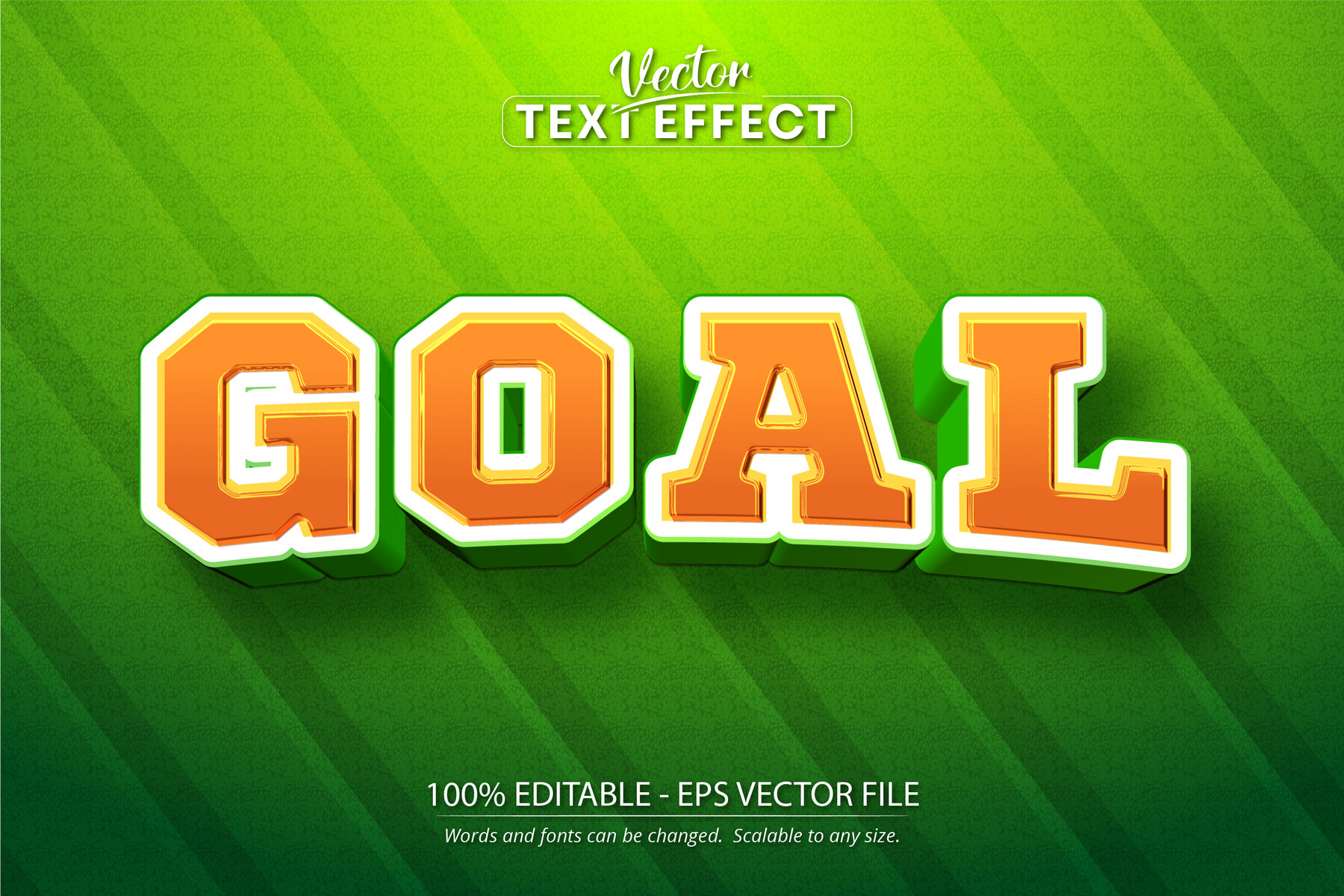 ArtStation - Goal text effect, editable Sport and football text style ...