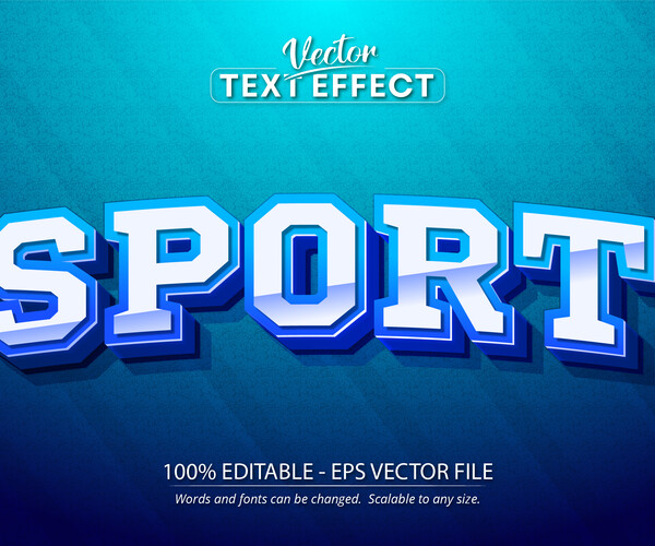 ArtStation - Sport text effect, editable Sport and team text style ...