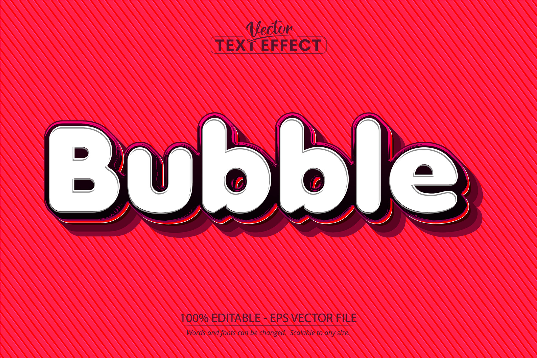 ArtStation - Bubble text effect, editable comic and cartoon text style ...