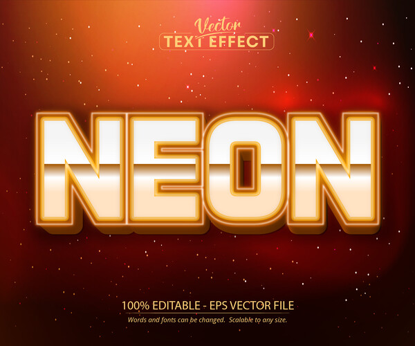 ArtStation - Neon Light text effect, editable neon text style | Artworks