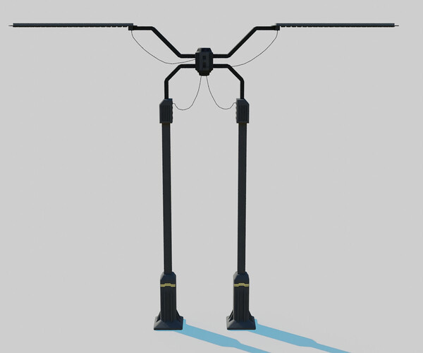 ArtStation - Cyberpunk Street Lamp Double | Resources