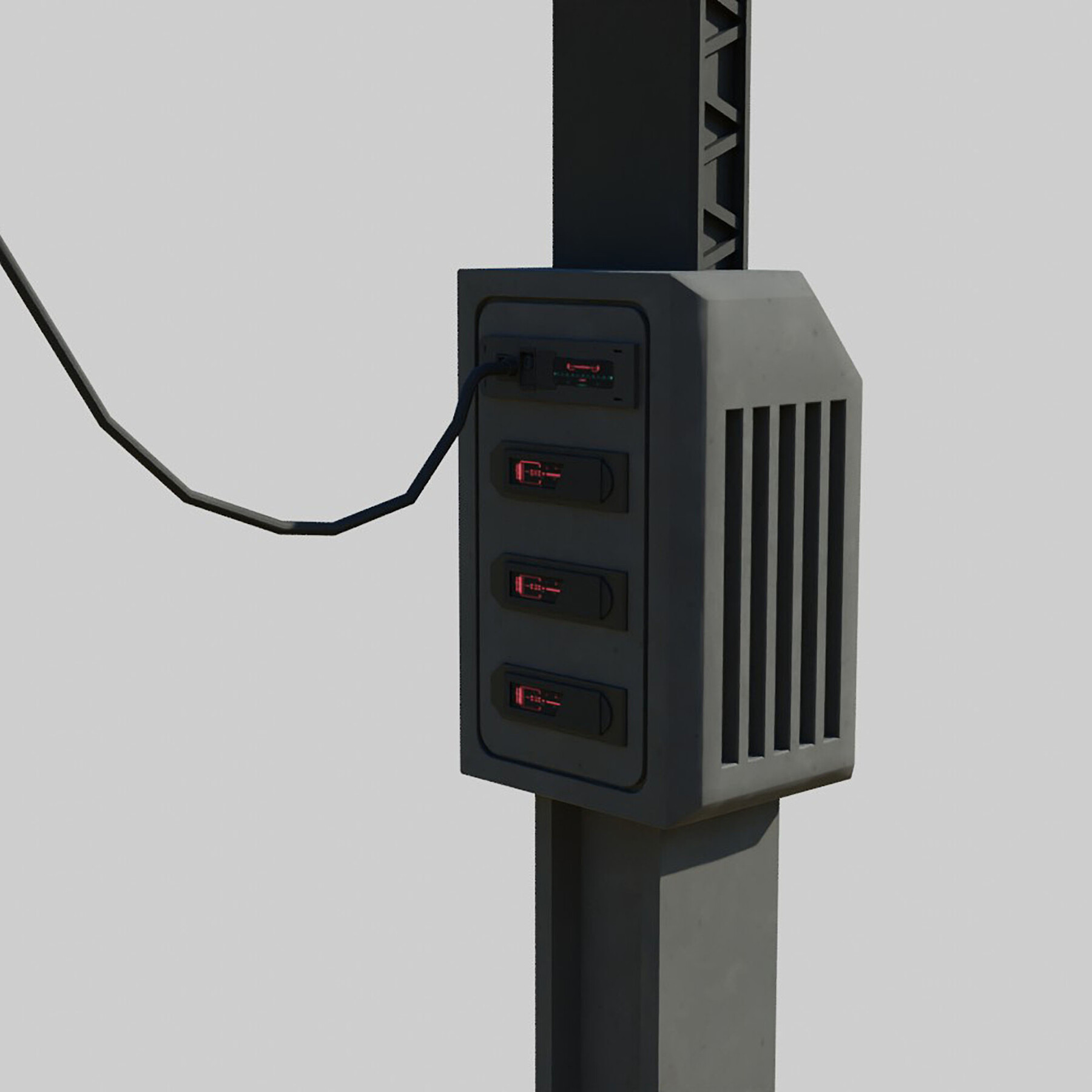 ArtStation - Cyberpunk Street Lamp Double | Resources