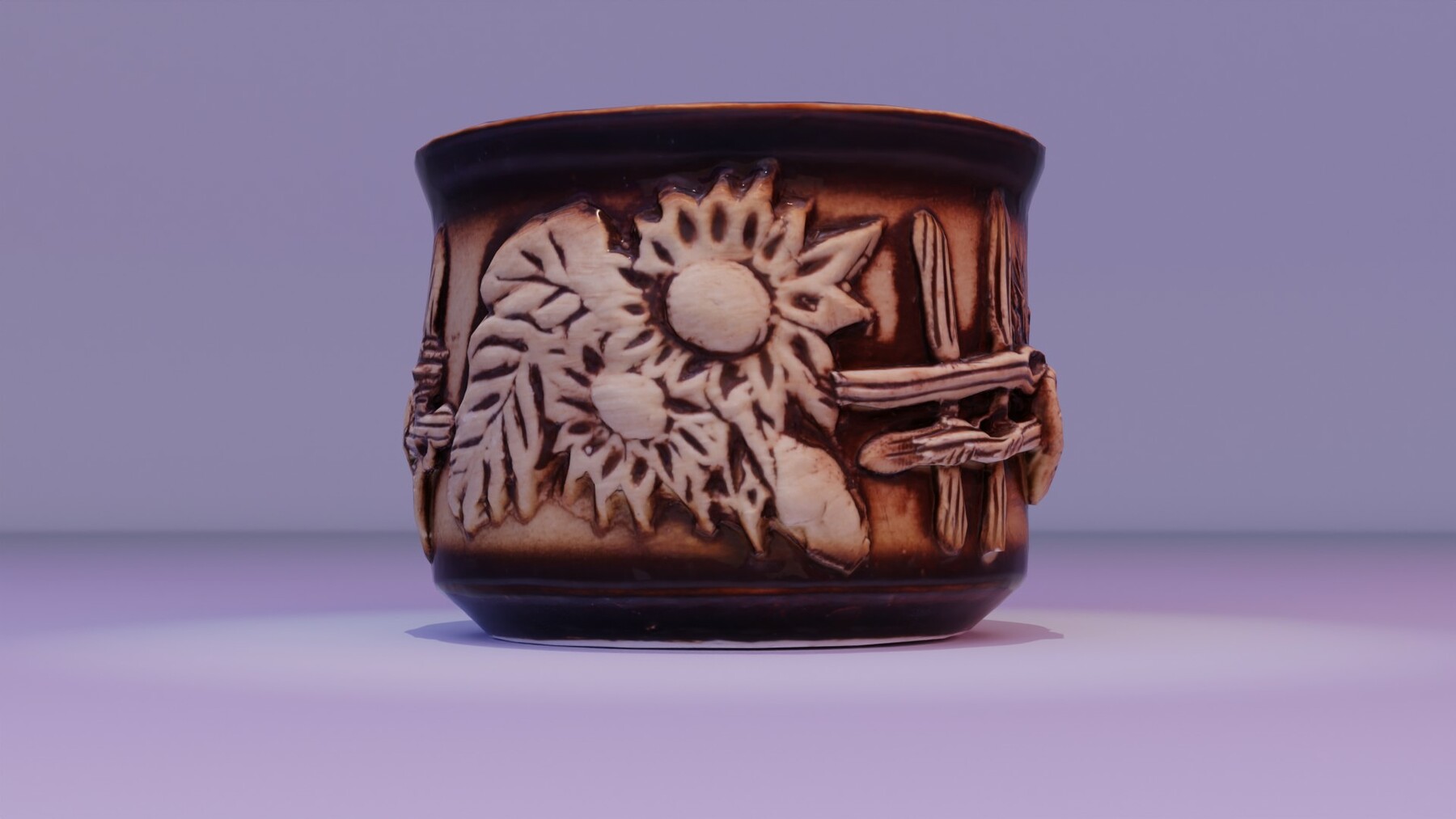 ArtStation - Ethnic clay cup 03 low-poly 3D model | Game Assets