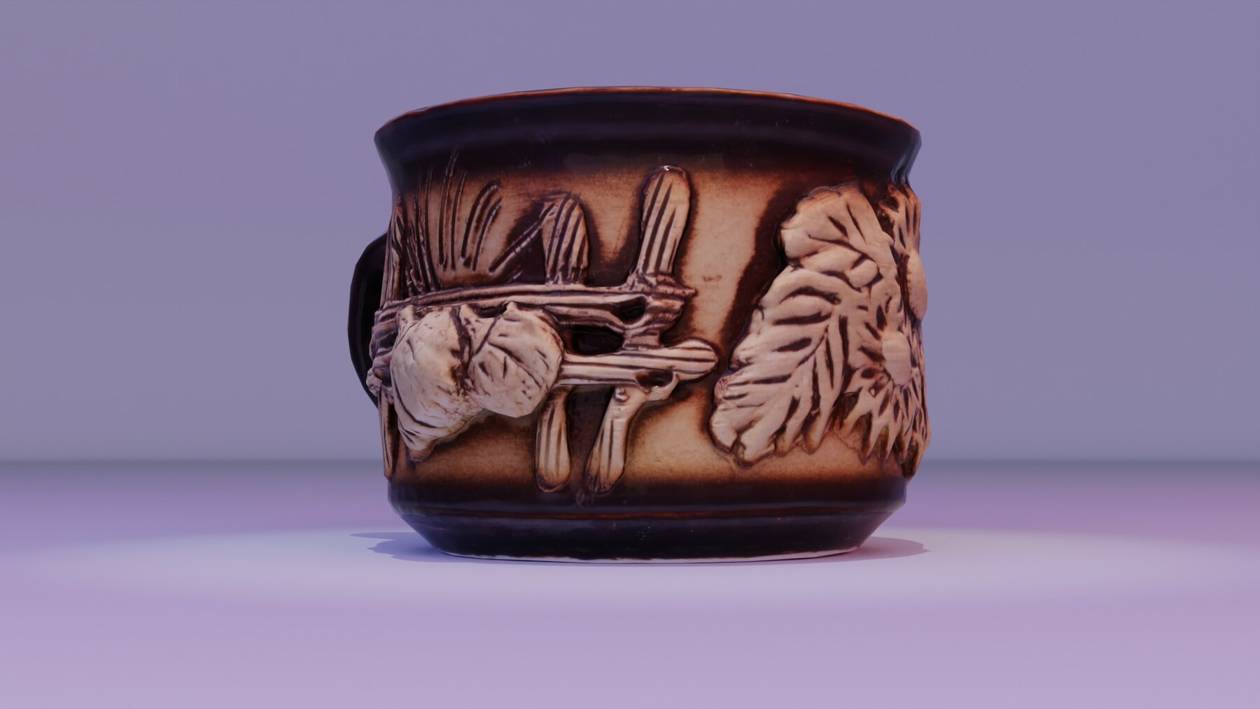 ArtStation - Ethnic clay cup 03 low-poly 3D model | Game Assets