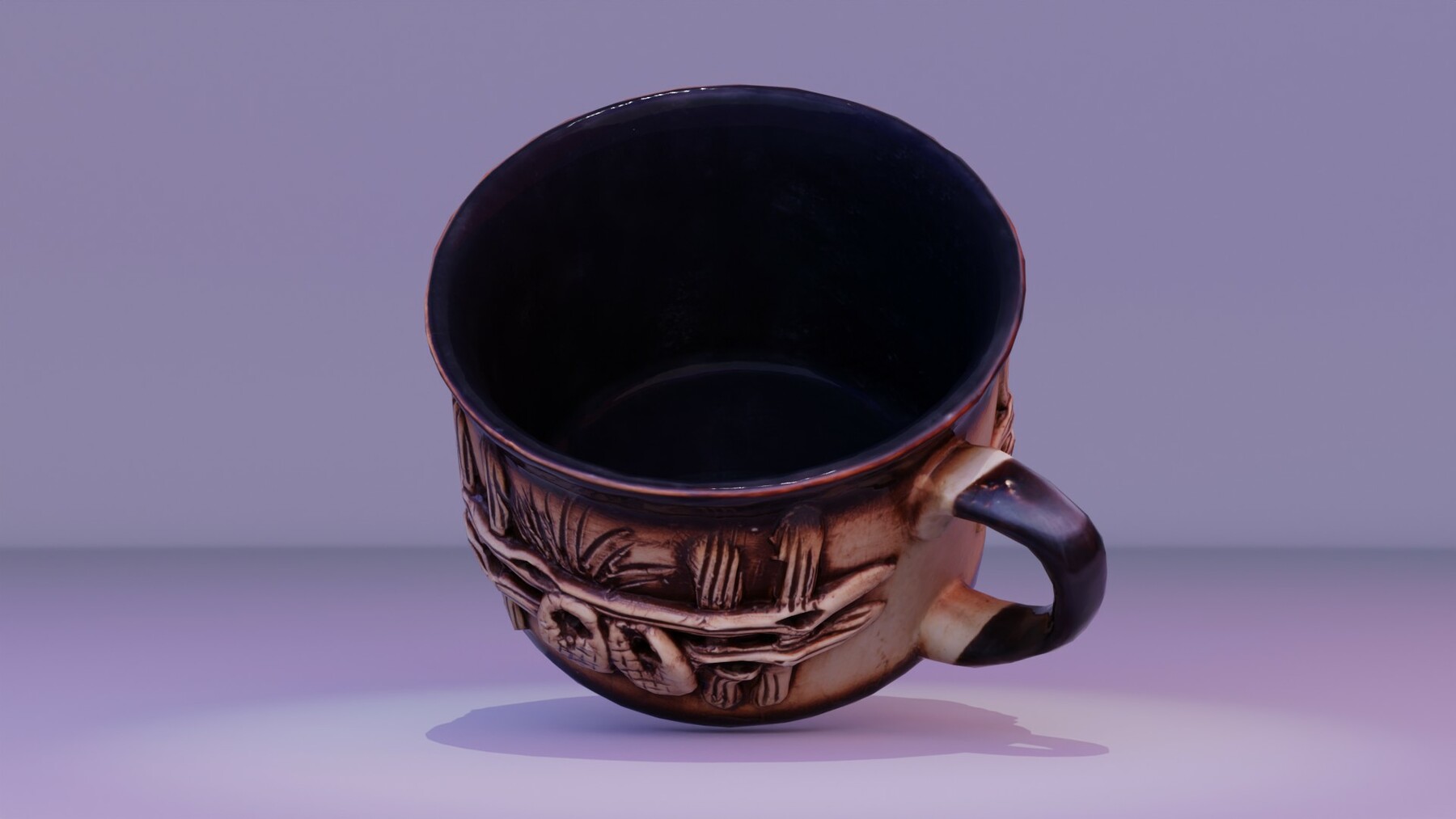 ArtStation - Ethnic clay cup 03 low-poly 3D model | Game Assets