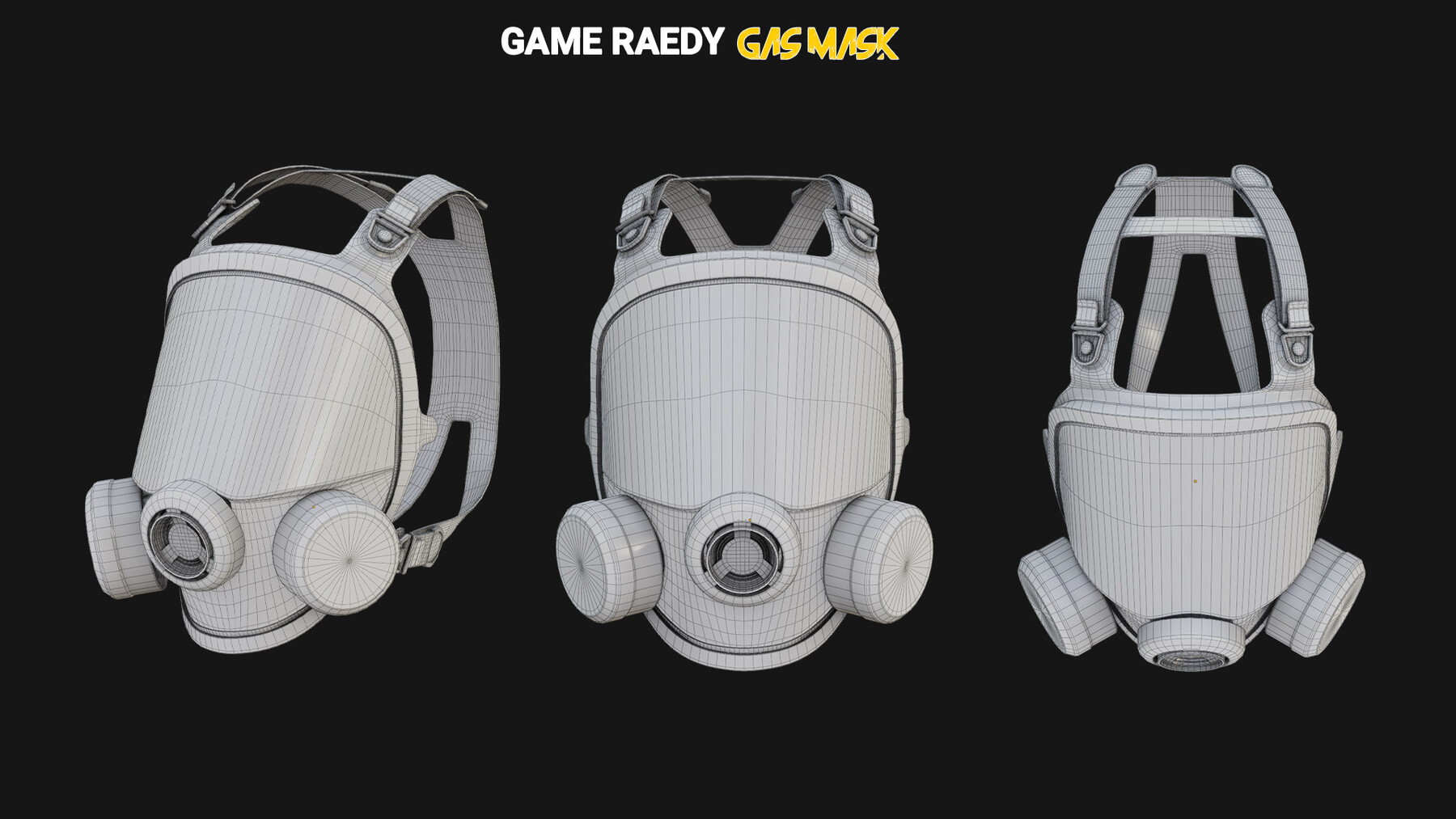 ArtStation - Low Poly Game Ready Fire Fighting Gas mask | Game Assets