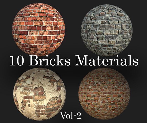 ArtStation - Brick Materials Vol. 2 | Game Assets