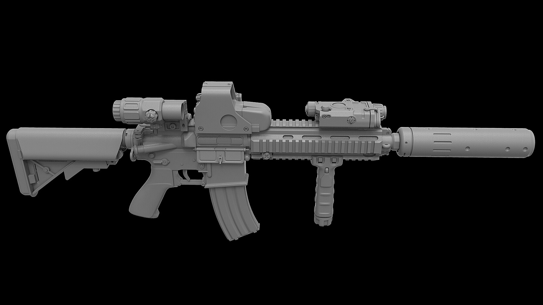 ArtStation - HK416 Assault Rifle High Polygon | Resources