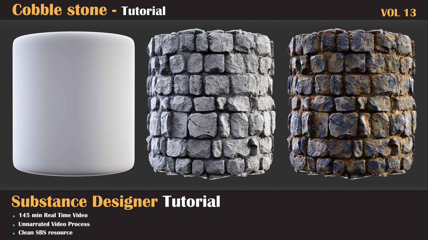 ArtStation - Cobble Stone Tutorial - VOL 13 | Tutorials