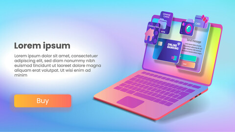 ArtStation - Elements of the mobile web interface on phone screens ...