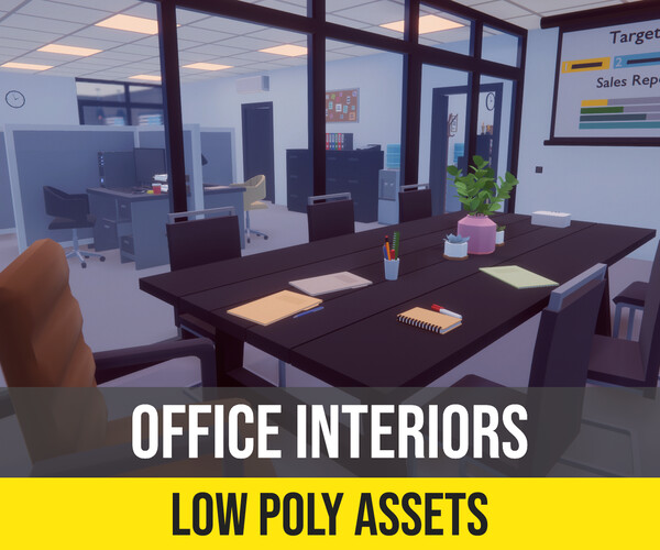 ArtStation - Low Poly Office Interiors - Asset for Unity 3D, Map and ...