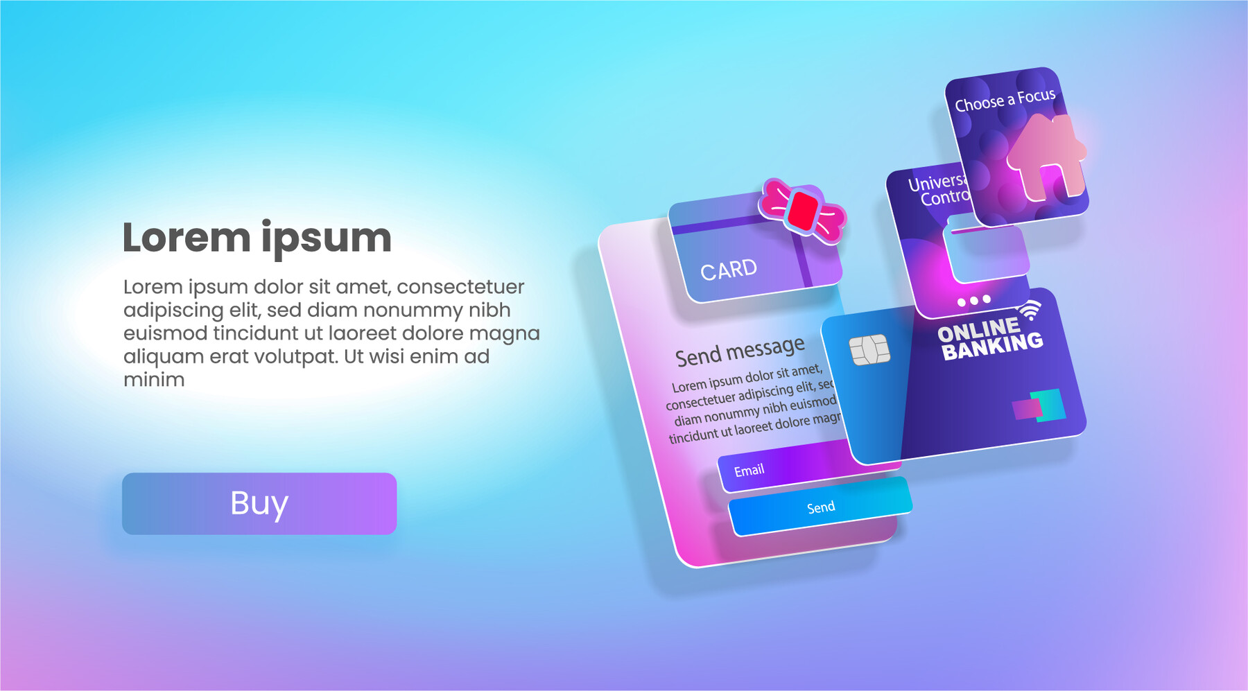 ArtStation - Web interface elements bank card and gift card | Artworks