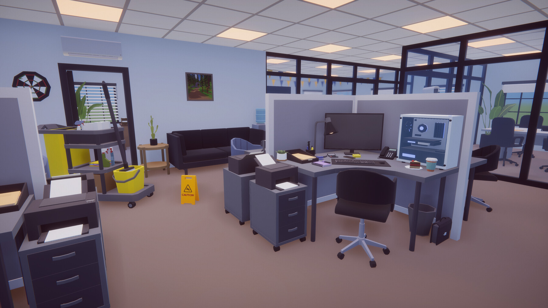 ArtStation - Low Poly Office Interiors - Asset for Unity 3D, Map and Models | Game Assets