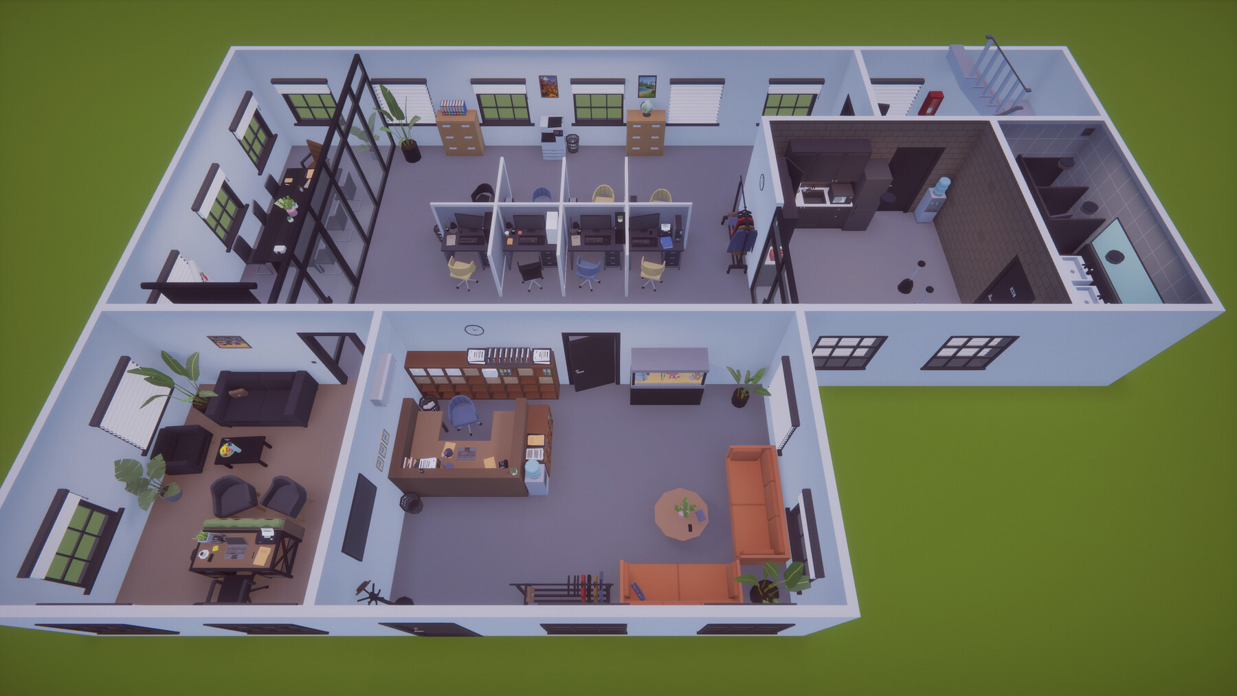 ArtStation - Low Poly Office Interiors - Asset for Unity 3D, Map and ...