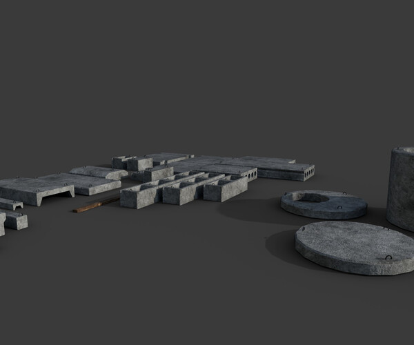 ArtStation - Concrete Blocks Pack | Game Assets