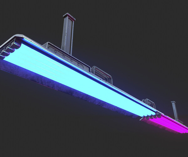 ArtStation - CyberPunk Neon Lamps Set | Game Assets