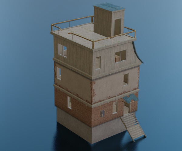 ArtStation - PUBG HOUSE WITH INTERIOR 3D MODEL | Game Assets