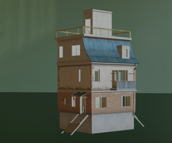 ArtStation - PUBG HOUSE WITH INTERIOR 3D MODEL | Game Assets