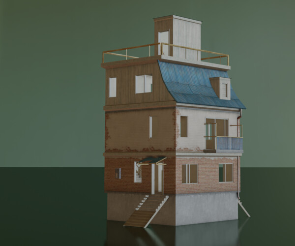 ArtStation - PUBG HOUSE WITH INTERIOR 3D MODEL | Game Assets