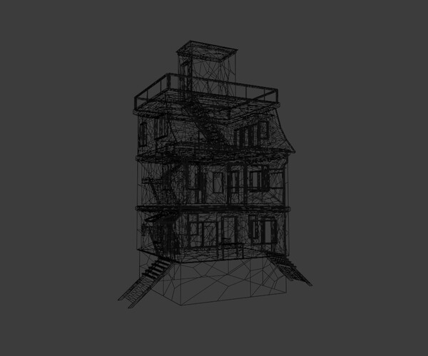 ArtStation - PUBG HOUSE WITH INTERIOR 3D MODEL | Game Assets