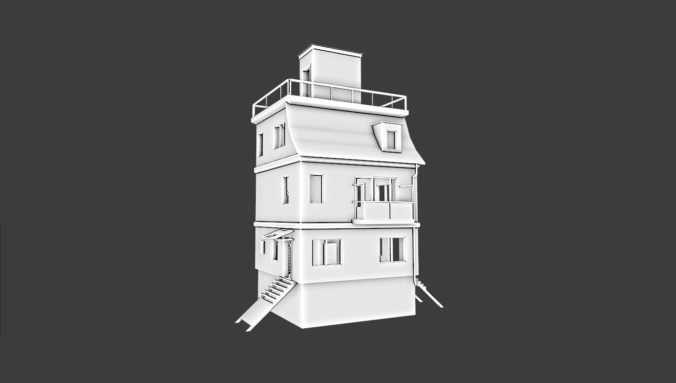 ArtStation - PUBG HOUSE WITH INTERIOR 3D MODEL | Game Assets