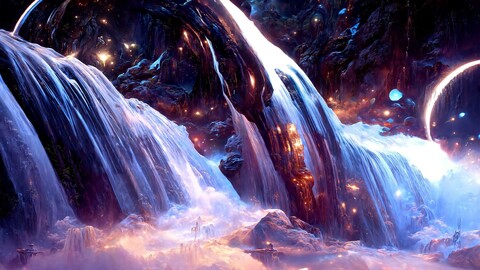 ArtStation - Galaxy waterfall #1 | Artworks