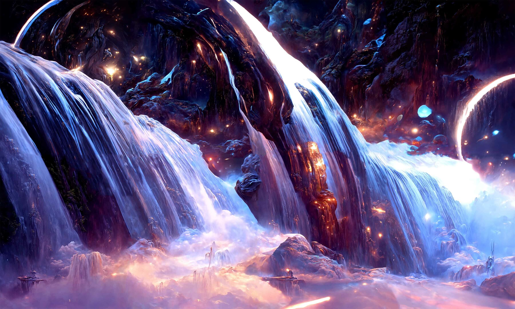 ArtStation - Galaxy waterfall #1 | Artworks