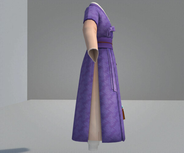 ArtStation - Ancient purple robes cartoon clothing suits Velcro suits ...