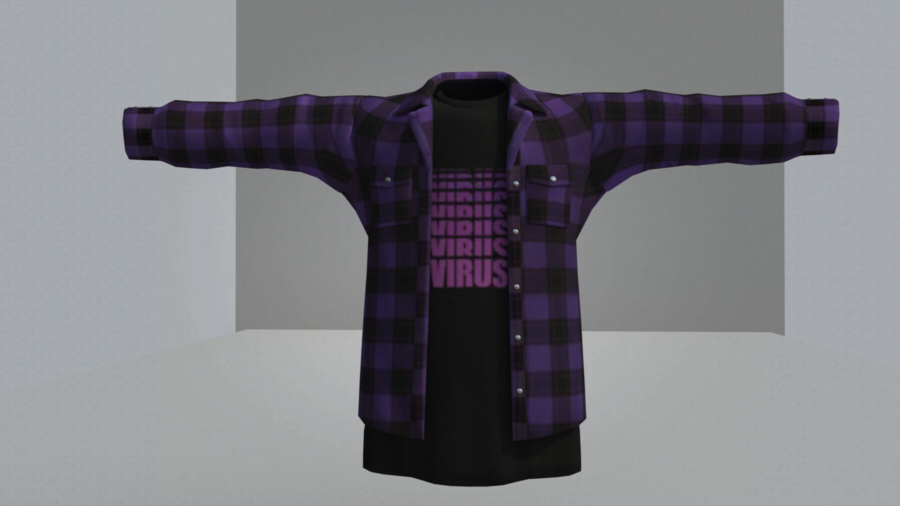 ArtStation - Blue,and purpleand grid unlined upper garment | Resources