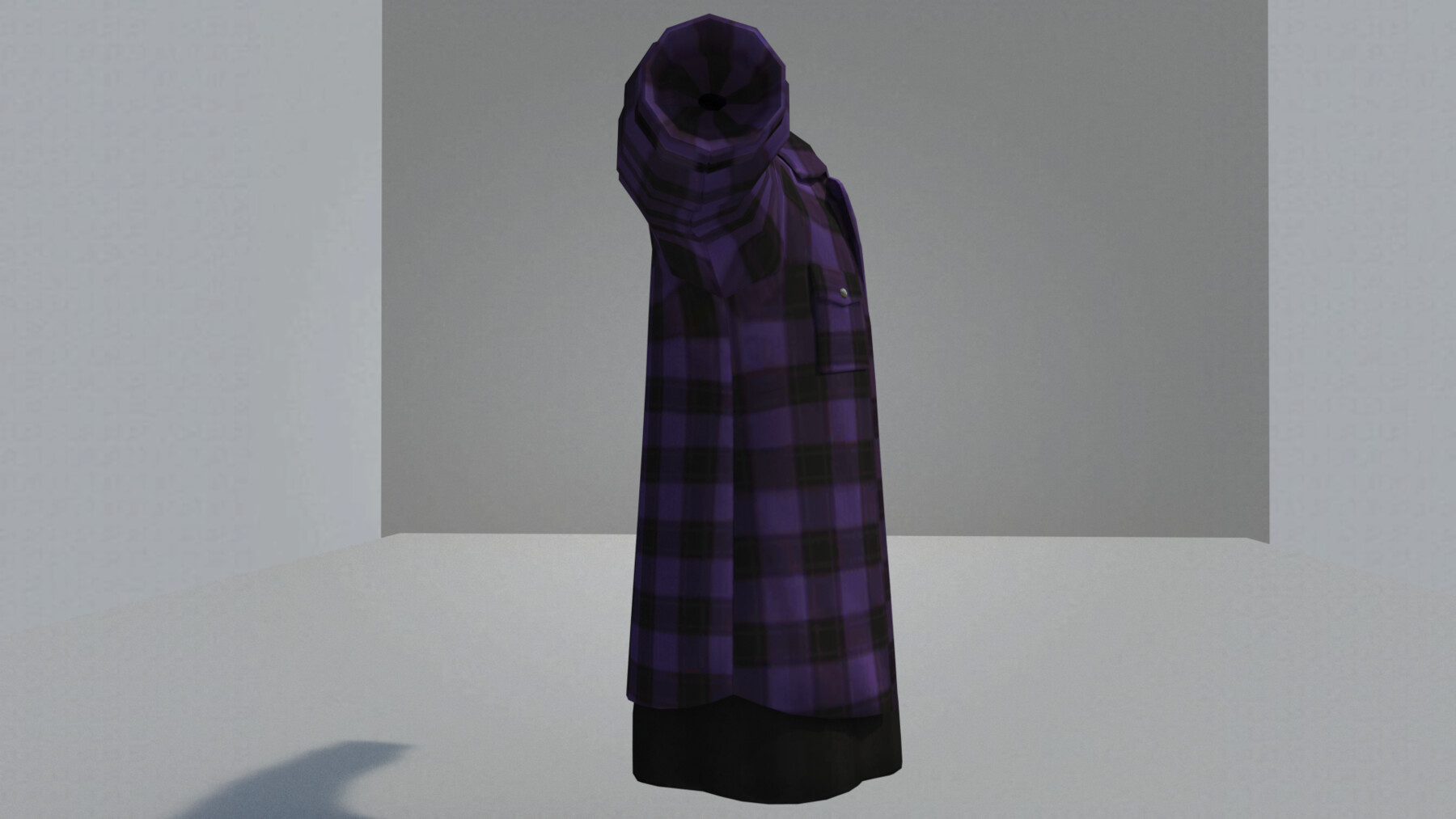 ArtStation - Blue,and purpleand grid unlined upper garment | Resources