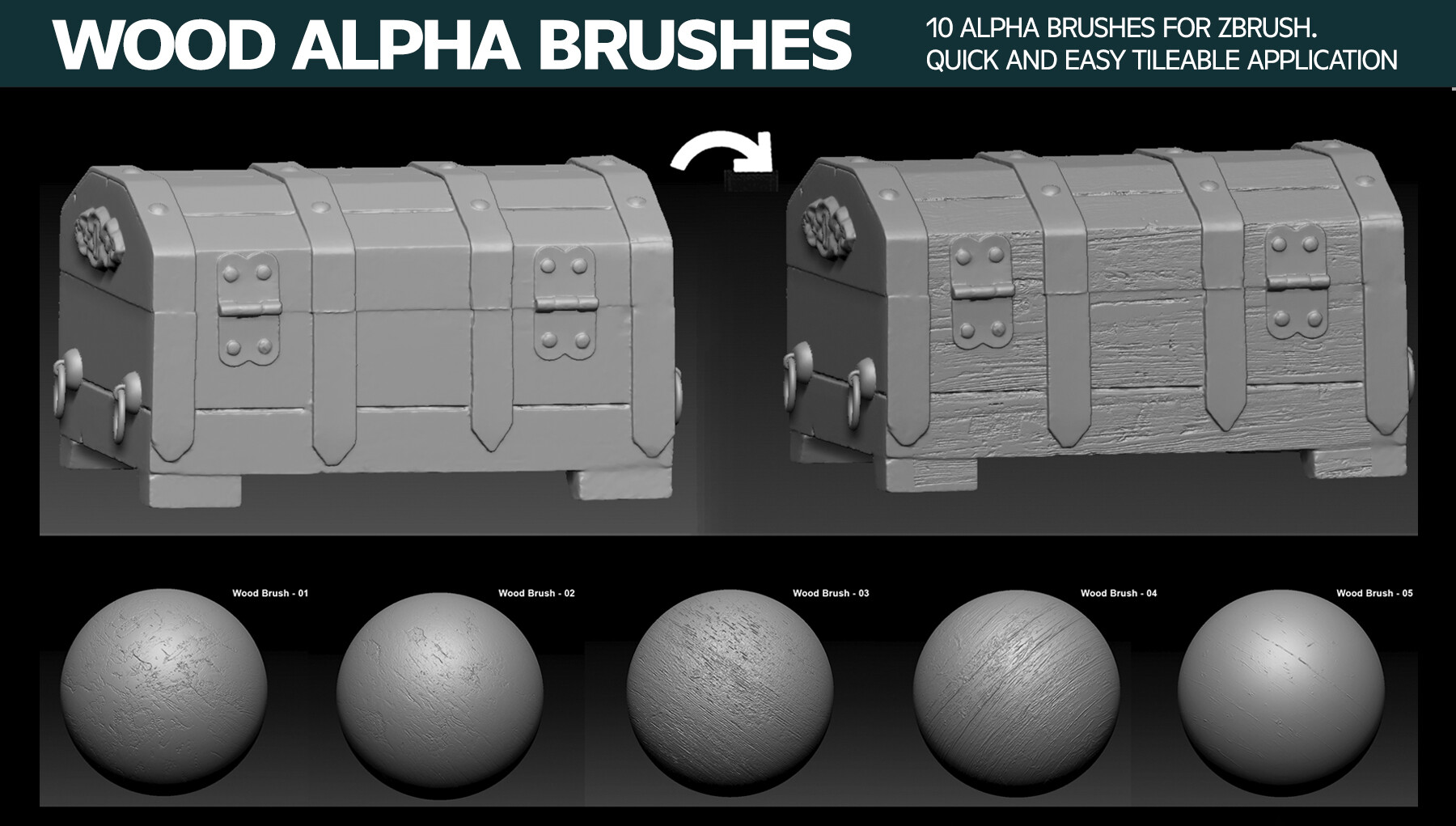 ArtStation - Wood Alpha Brushes for Zbrush | Brushes