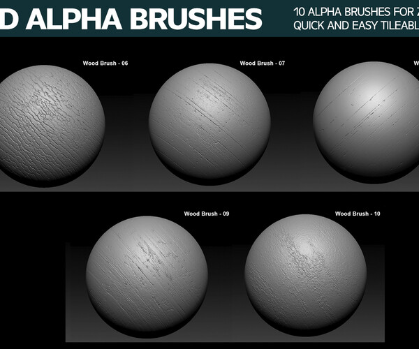 ArtStation - Wood Alpha Brushes for Zbrush | Brushes