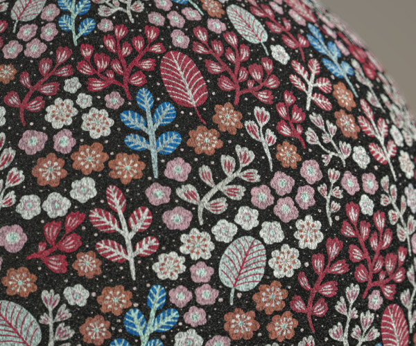 ArtStation - Floral Pattern Fabric SBSAR #2 Substance Painter/Designer ...